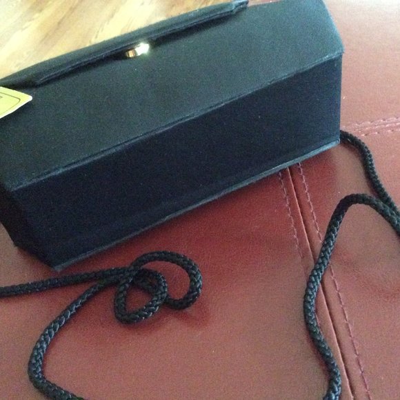 Magid | Bags | Black Satin Boxy Evening Bag Purse | Poshmark